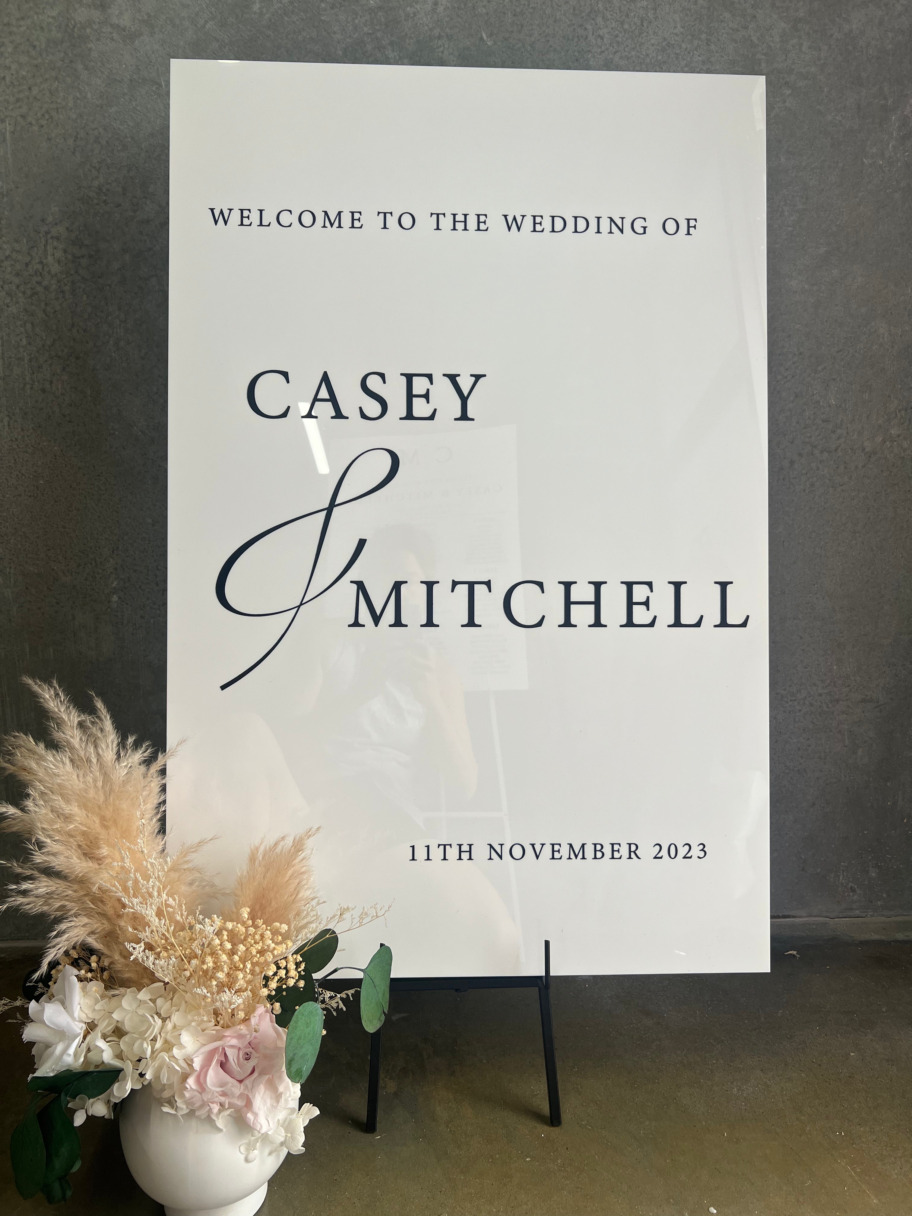 Rectangle Welcome Sign 2D – Two Daisies Creative